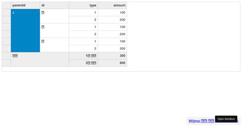 Wijmo Sub Total 추가 Codesandbox