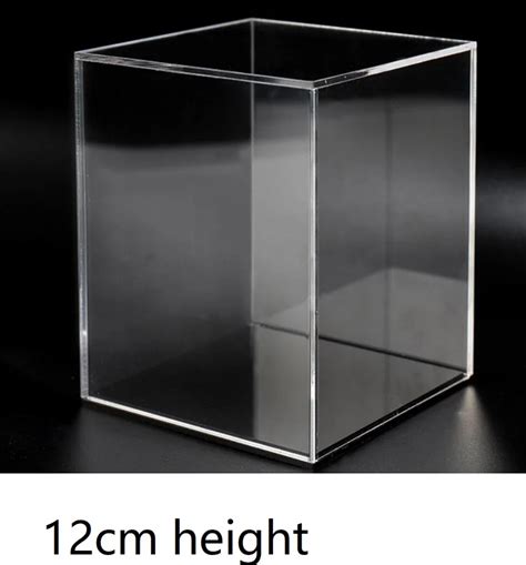 12cm 높이 높이 투명 아크릴 모델 디스플레이 상자 만화 먼지 커버 Pmma 보관 상자 디스플레이 스탠드 모델 보관 상자 Diy Aliexpress