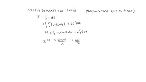 SOLVED A particle moves along a line with a velocity v t cos Ït t measured in meters