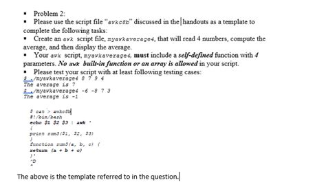 Solved Problem Please Use The Script File Awkceb Chegg