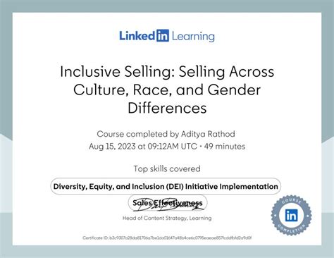 Aditya R On Linkedin Certificate Of Completion