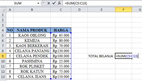 Catat Ini Formula Excel Dasar Untuk Pemula