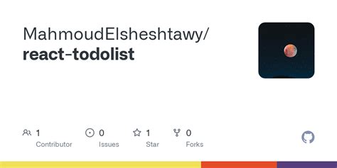 Github Mahmoudelsheshtawyreact Todolist