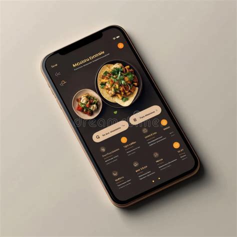 Mobile App Food Ordering Interface Design Stock Illustration Illustration Of Experience Theme