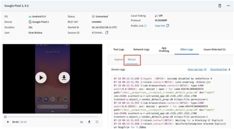 Debugging Tools For Android BrowserStack