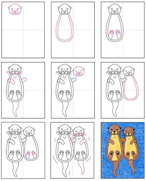Straightforward Learn How To Draw A Sea Otter Tutorial And Sea Otter