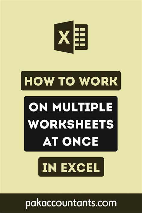 Master Multiple Excel Worksheets With These Tricks