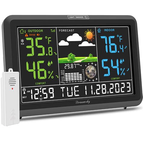 Dreamsky Weather Station Indoor Outdoor Thermometer Wireless With