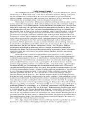 Profile Summary Examples PROFILE SUMMARY Emily Graber Profile Summary Example After