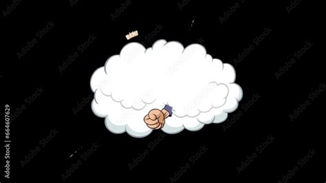 Cartoon Fight Cloud Animation Loop Cycle Animation Of Cartoon Fight