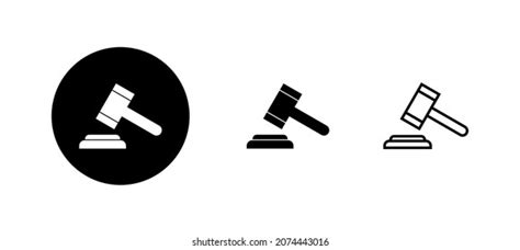 Gavel Icon Set Judge Gavel Icon Stock Vector (Royalty Free) 1976048930 | Shutterstock