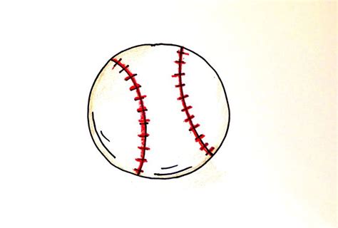Drawing Lesson How To Draw A Baseball Drawing Lessons Marker