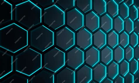Premium Photo 3d Rendering Of Hexagonal Texture Background