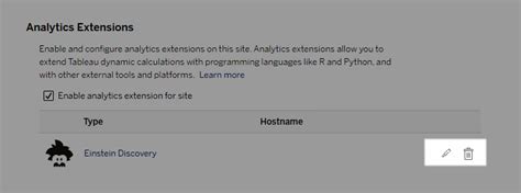 配置与分析扩展程序的连接 Tableau