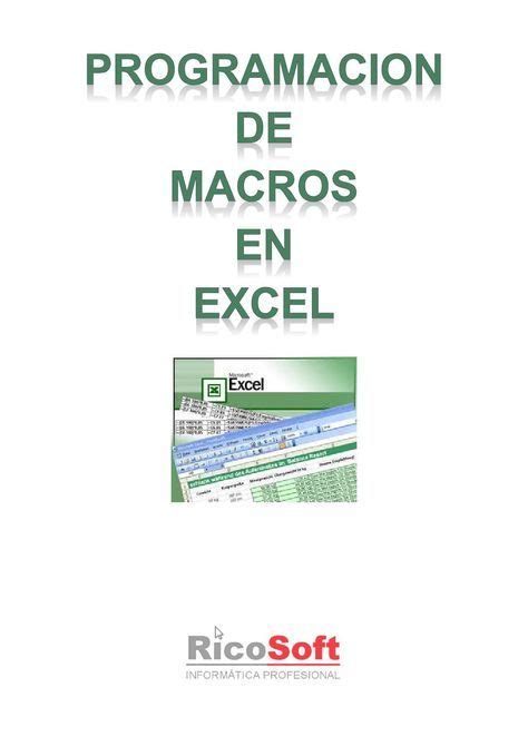 programacion de macros en excel libros de informatica microsoft excel informatica y computacion