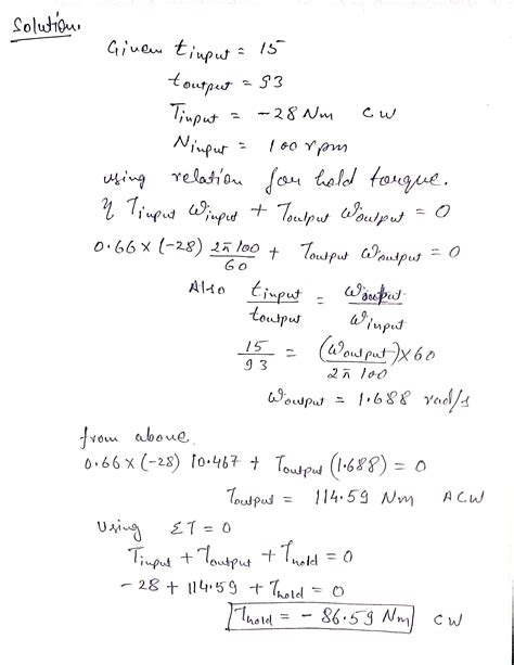 [solved] a simple gear train has 2 spur gears the input gear has 15