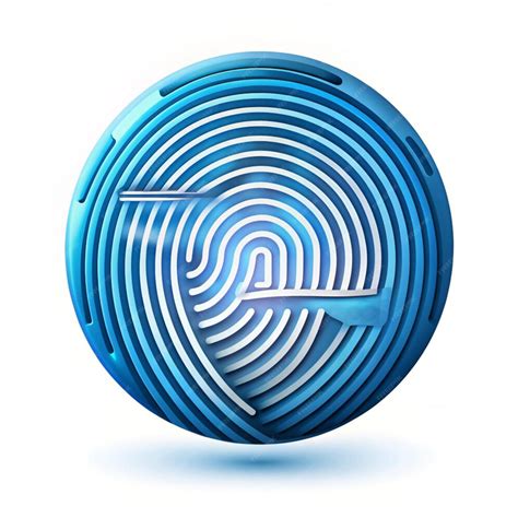 3d Fingerprint Recognition Isolated On White Background Fingerprint Scanning The Concept Of