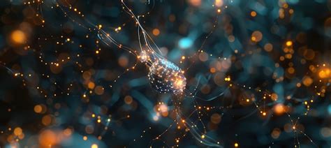 Intricate D Visualization Of Brains Neural Network With Glowing