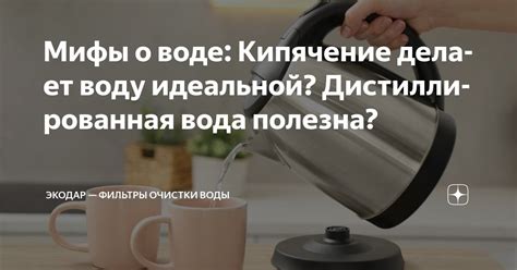 Мифы о воде Кипячение делает воду идеальной Дистиллированная вода полезна ЭКОДАР — Фильтры