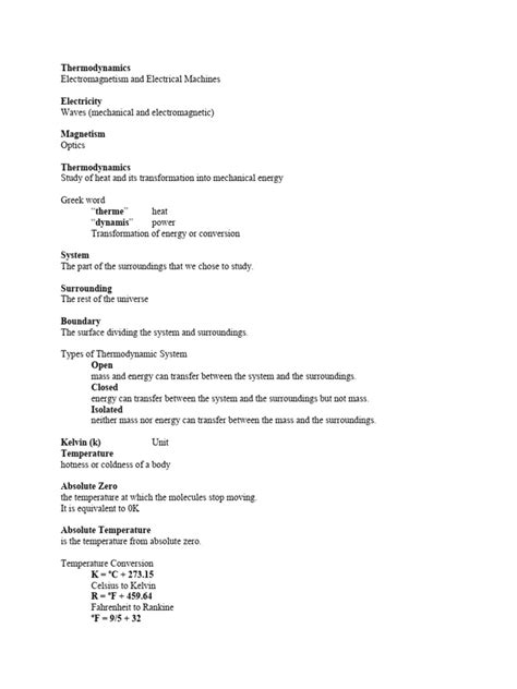 Thermodynamics Notes Download Free Pdf Gases Temperature