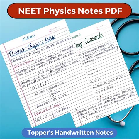 Neet Physics Handwritten Notes Pdf Download Toppers Handwritten Notes