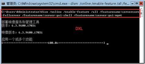 Windows Server Core安装gui