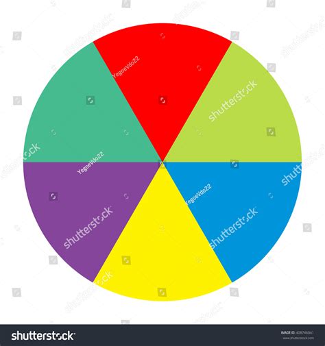 Circle Divided Into Six Equal Parts Stock Vector Royalty 48 Off