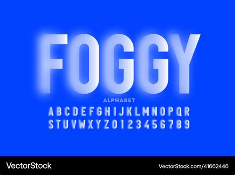 Font Design With Blurry Effect Royalty Free Vector Image