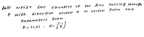 Answered Write The Equation Of The Line Passing Through P With