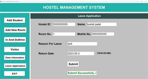 Github Pirjademlhostel Management System A Hostel Management