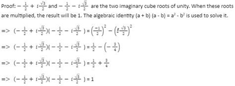 brief notes on cube roots of unity