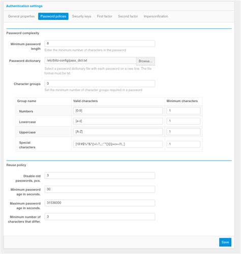 Password Policies — Blitz Identity Provider 5 21 Documentation