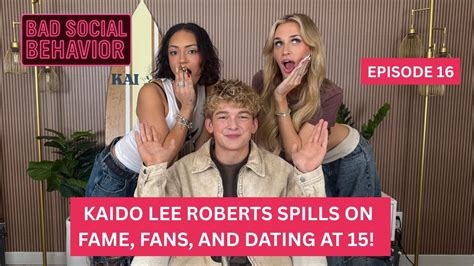 Kaido Lee Roberts Spills On Fame Fans And Dating At 15 Bad Social