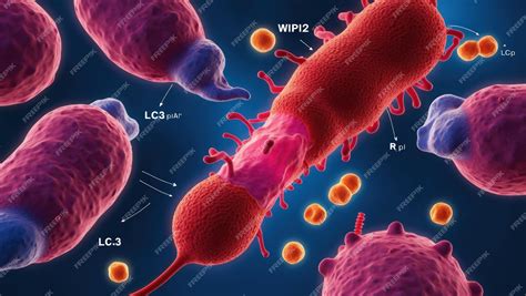 Microscopic View Of Cells Illustrating Biological Structures And Functions Premium Ai