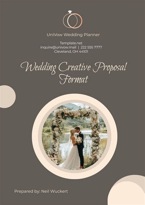 Free Wedding Creative Proposal Format Template To Edit Online