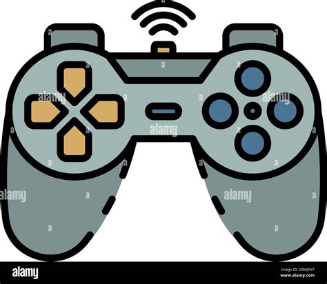 Cordless Joystick Icon Outline Cordless Joystick Vector Icon Color Flat Isolated Stock Vector