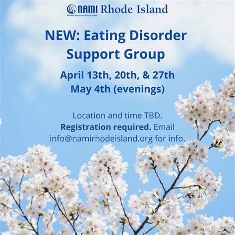 New This Spring Nami Ri Eating Disorder Peer Support Group Nami