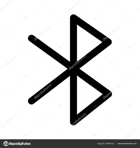 Bluetooth Connectivity Symbol Background Close Isolated Stock Vector