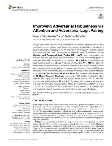 Pdf Improving Adversarial Robustness Via Attention And Adversarial