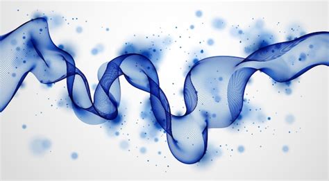 Premium Vector Dynamic Particles Sound Wave Flowing Dotted Curves Vector Abstract Background