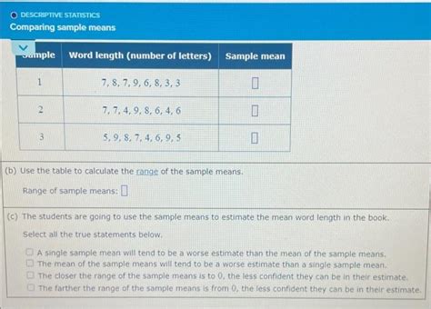 Solved B Use The Table To Calculate The Range Of The Chegg