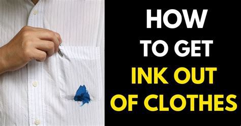 How To Get Ink Out Of Clothes Cleaning Expert Tips StylePersuit