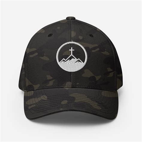 Church Logo Embroidered Camo Flexfit Hat Etsy