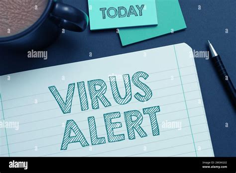 text showing inspiration virus alert business idea message warning of