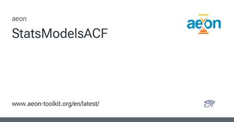 statsmodelsacf aeon 1 2 0 documentation