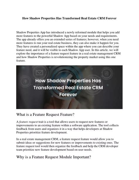 Ppt How Shadow Properties Has Transformed Real Estate Crm Forever