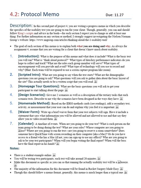 protocol memo pdf usability human communication
