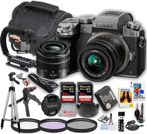 Panasonic Lumix G7 Mirrorless Camera Silver With
