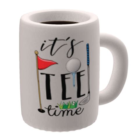 Second Life Marketplace Golf Coffee Mug Tee Time Boxed