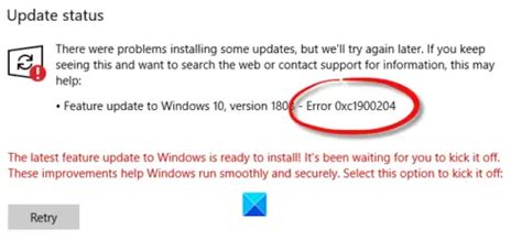Fix 0xc1900204 Windows Upgrade Error